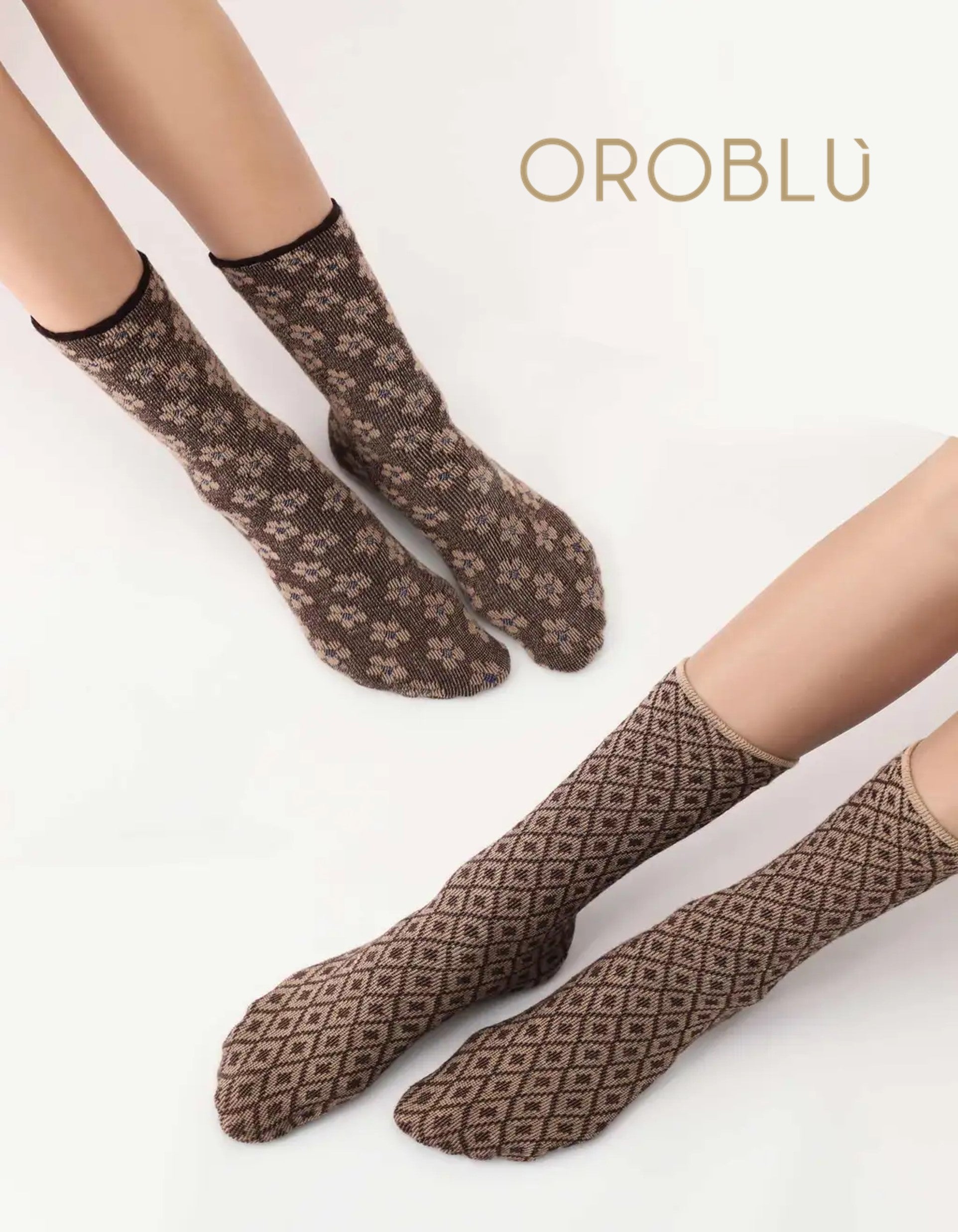 Oroblu Double Fantasy Socks Camel (Twin Pack) – Starts With Legs
